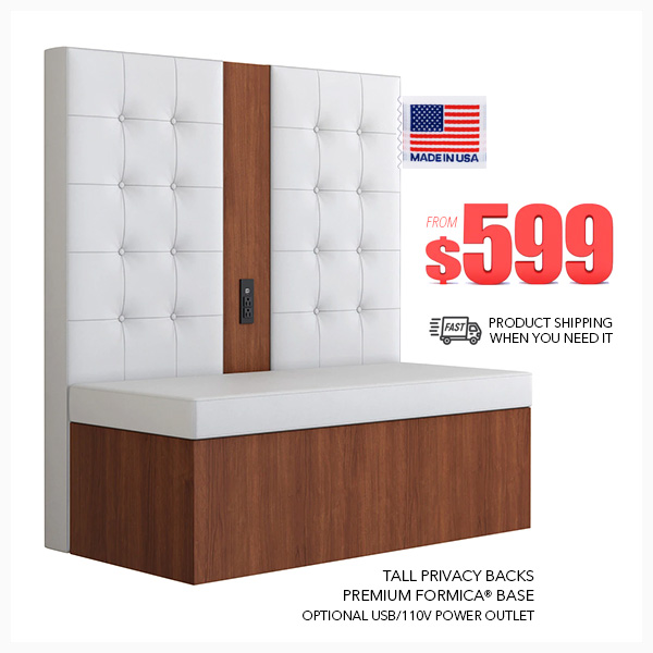 Instant VIP Seating with Upholstered High Back Panels